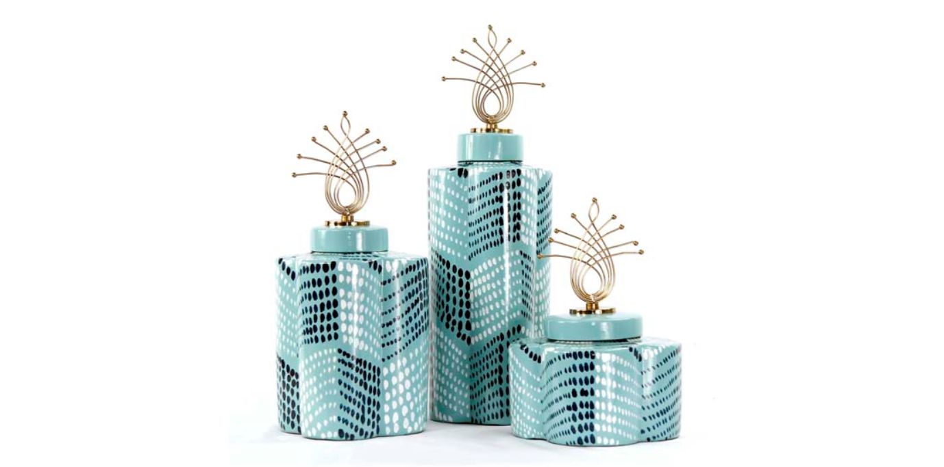 Decoratiune recipient cu capac - Darte Divani