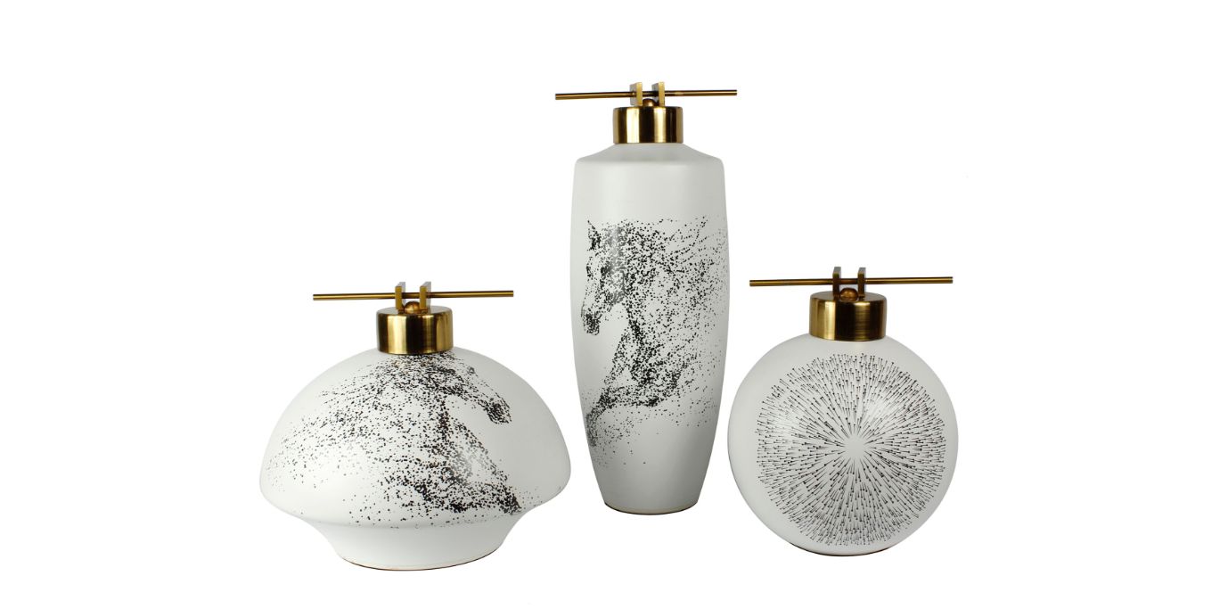 Decoratiune recipient cu capac - Darte Divani