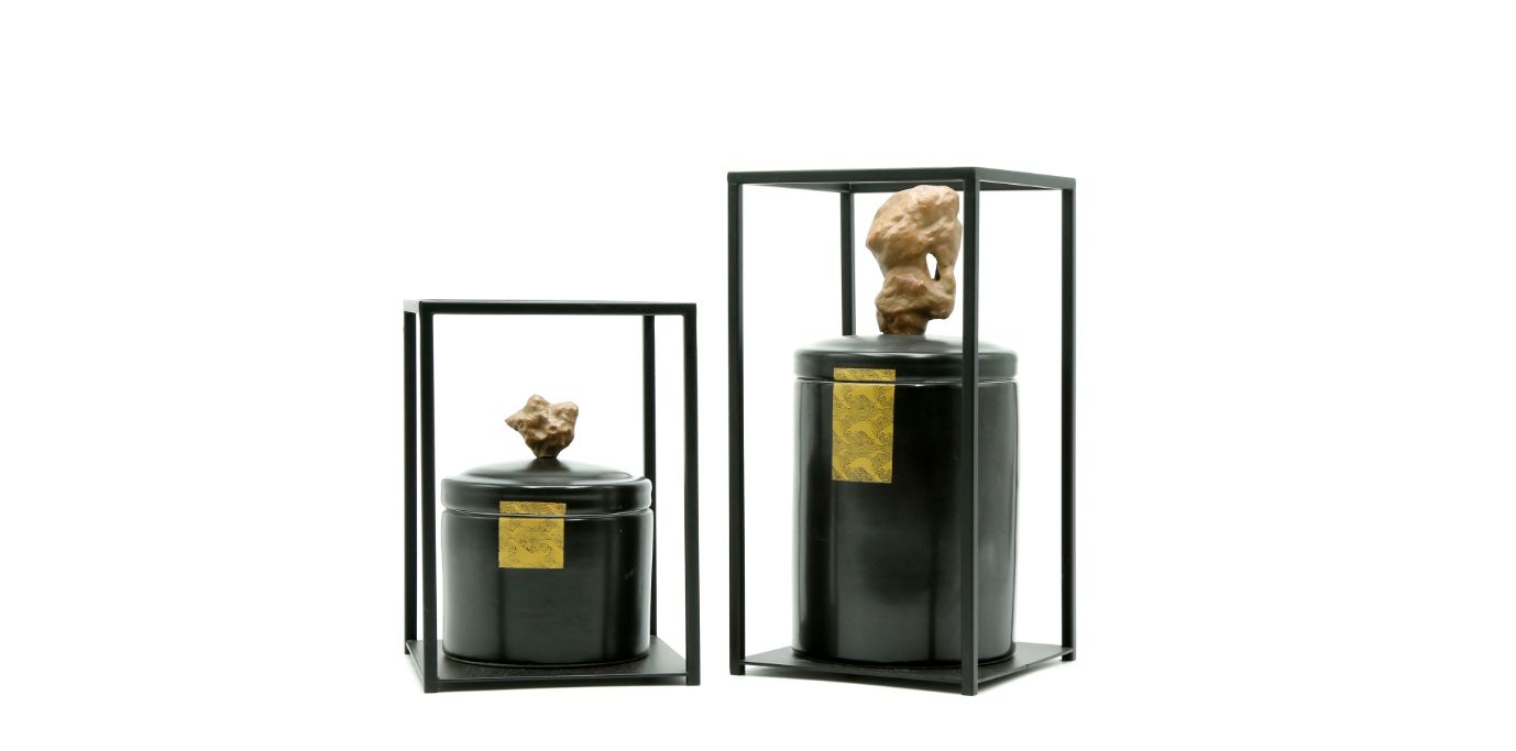 Decoratiune recipient cu capac - Darte Divani