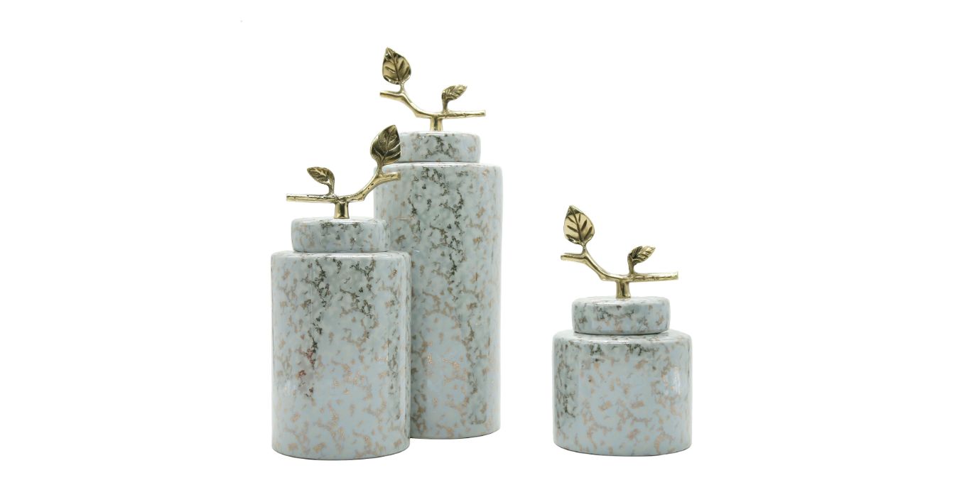 Decoratiune recipient cu capac - Darte Divani