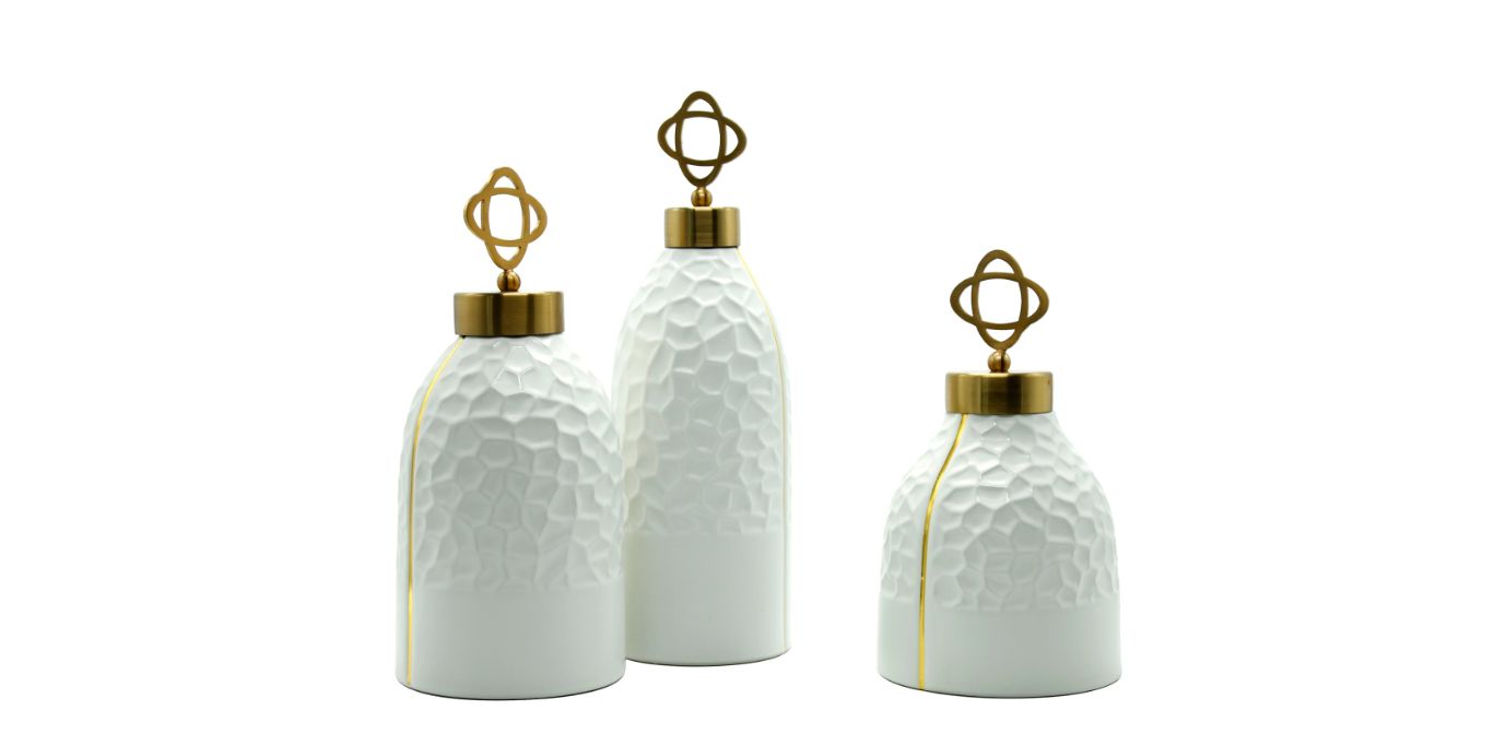 Decoratiune recipient cu capac - Darte Divani