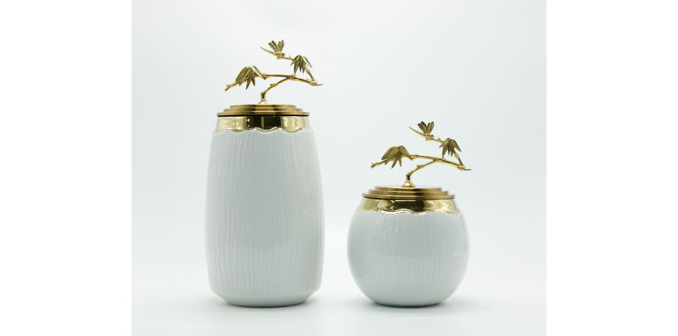 Decoratiune recipient cu capac - Darte Divani